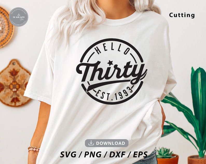 Hello Thirty Svg30th Birthday Svgbirthday Shirt Svghappy - Etsy