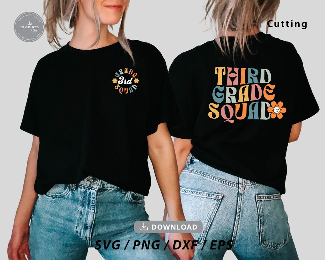 3rd Grade Squad SVG: Teacher Shirt Design (digital Download) - Etsy
