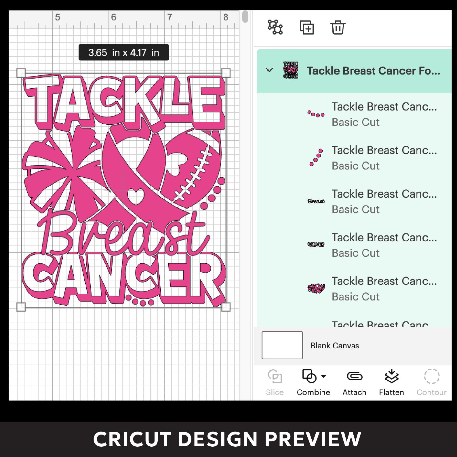 Tackle Breast Cancer Football SVG: Ribbon Design (digital Download) - Etsy