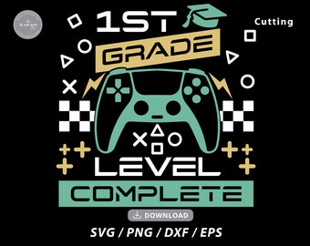 Level up to 1st Grade SVG PNG, Pre-k Complete, Boys Girls School ...