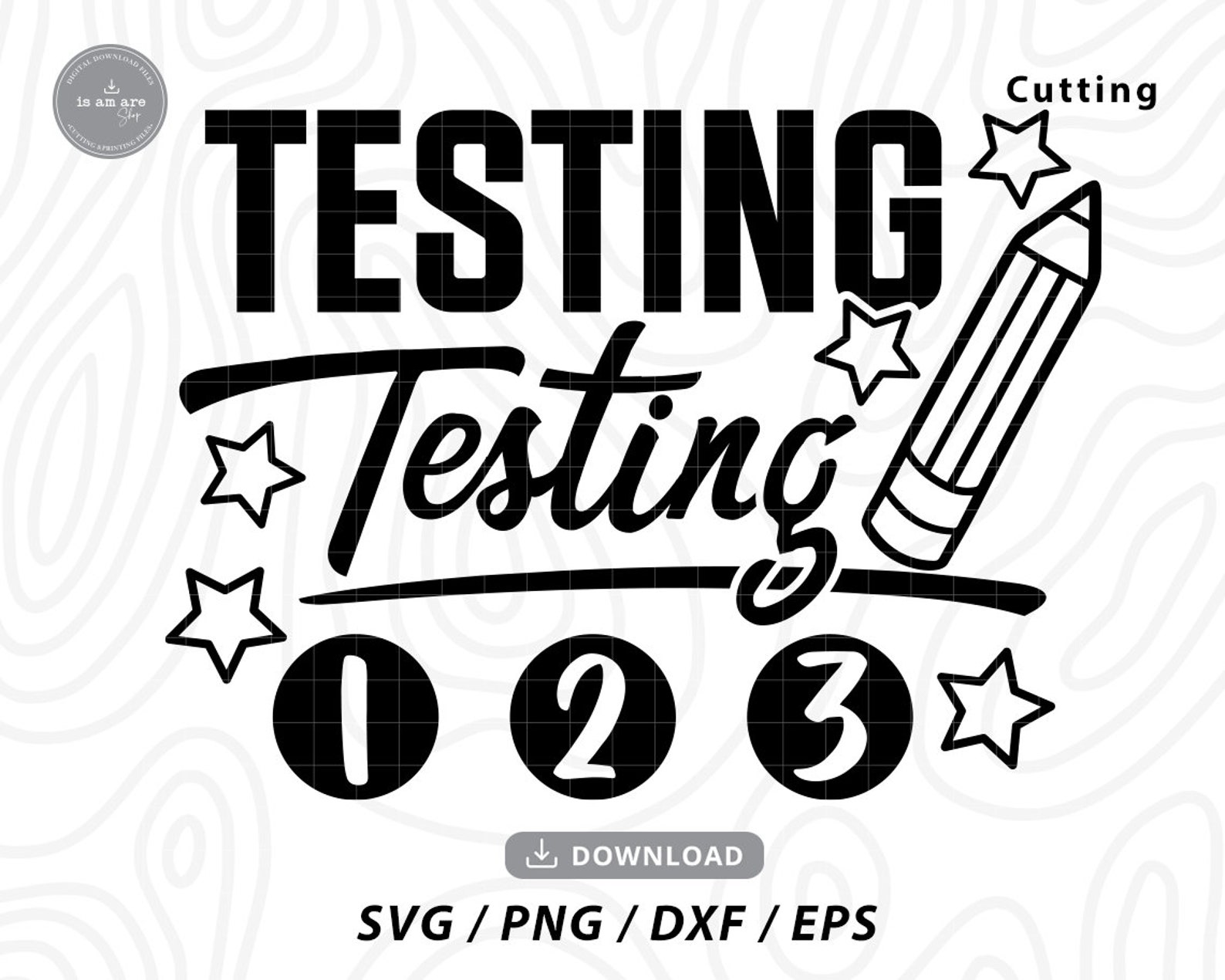Test Day Svgtesting Testing 123 Svgteacher Svgteacher Shirt - Etsy