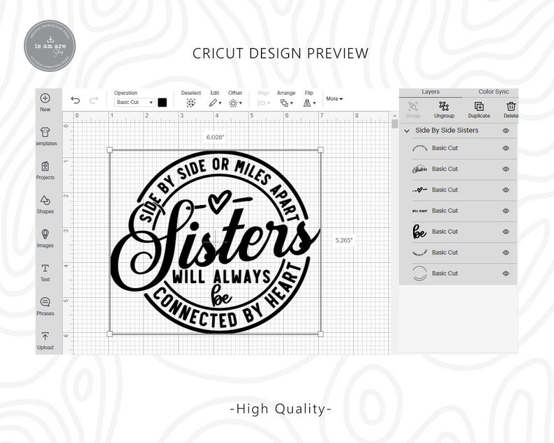 Sisters Connected by Heart SVG: Cricut Silhouette Cut File (digital ...