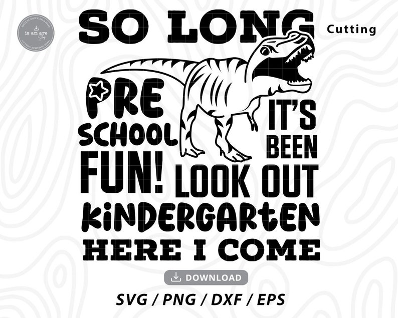 So Long Preschool SVG Preschool Graduation SVG Kindergarten | Etsy