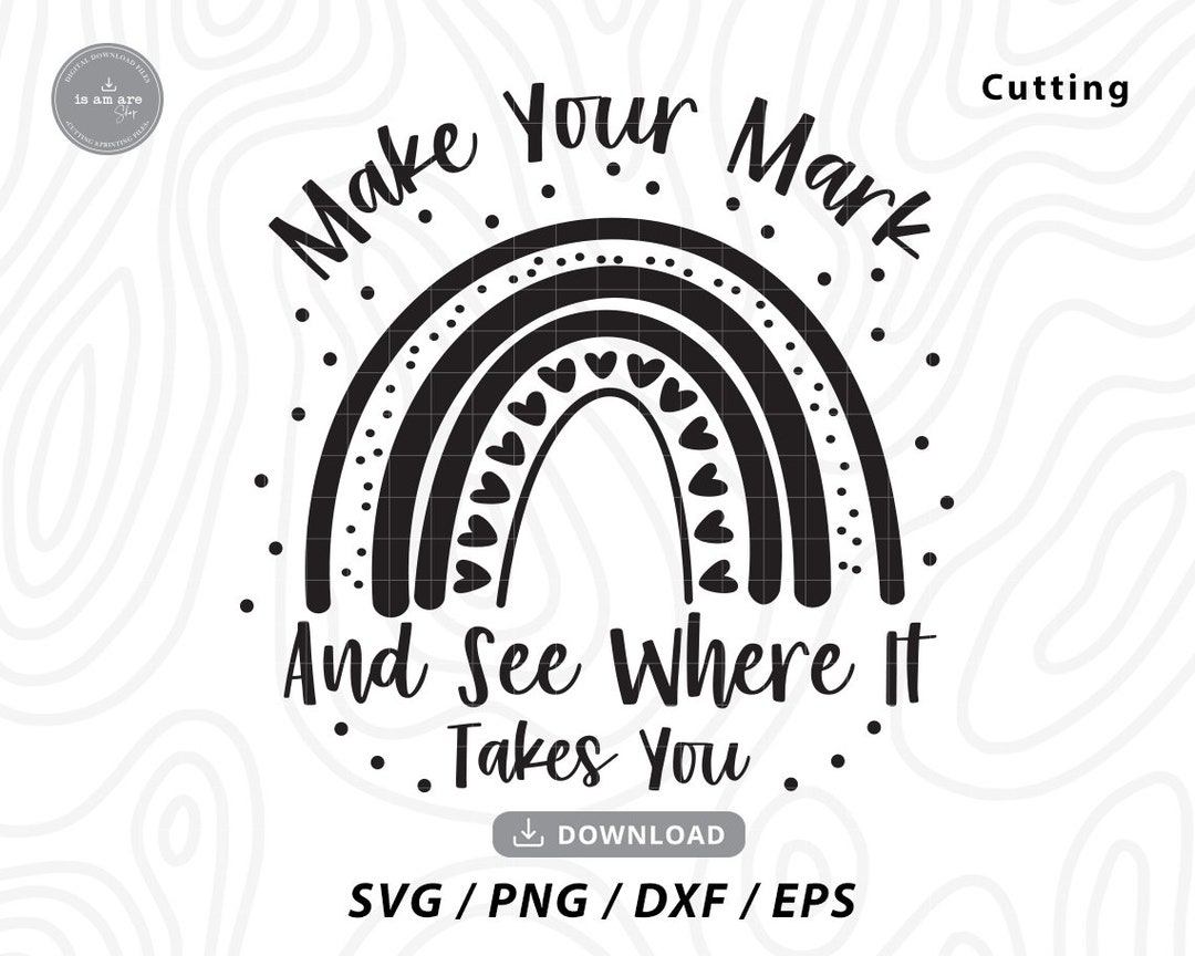 Make Your Mark Rainbow SVG: Dot Day Polka Dot Design (digital Download ...