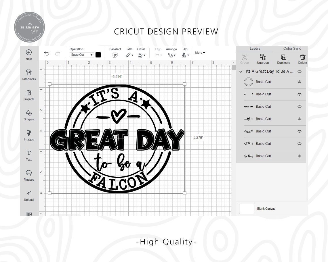 It's a Great Day to Be A Falcon SVG, School Mascot (digital Download ...