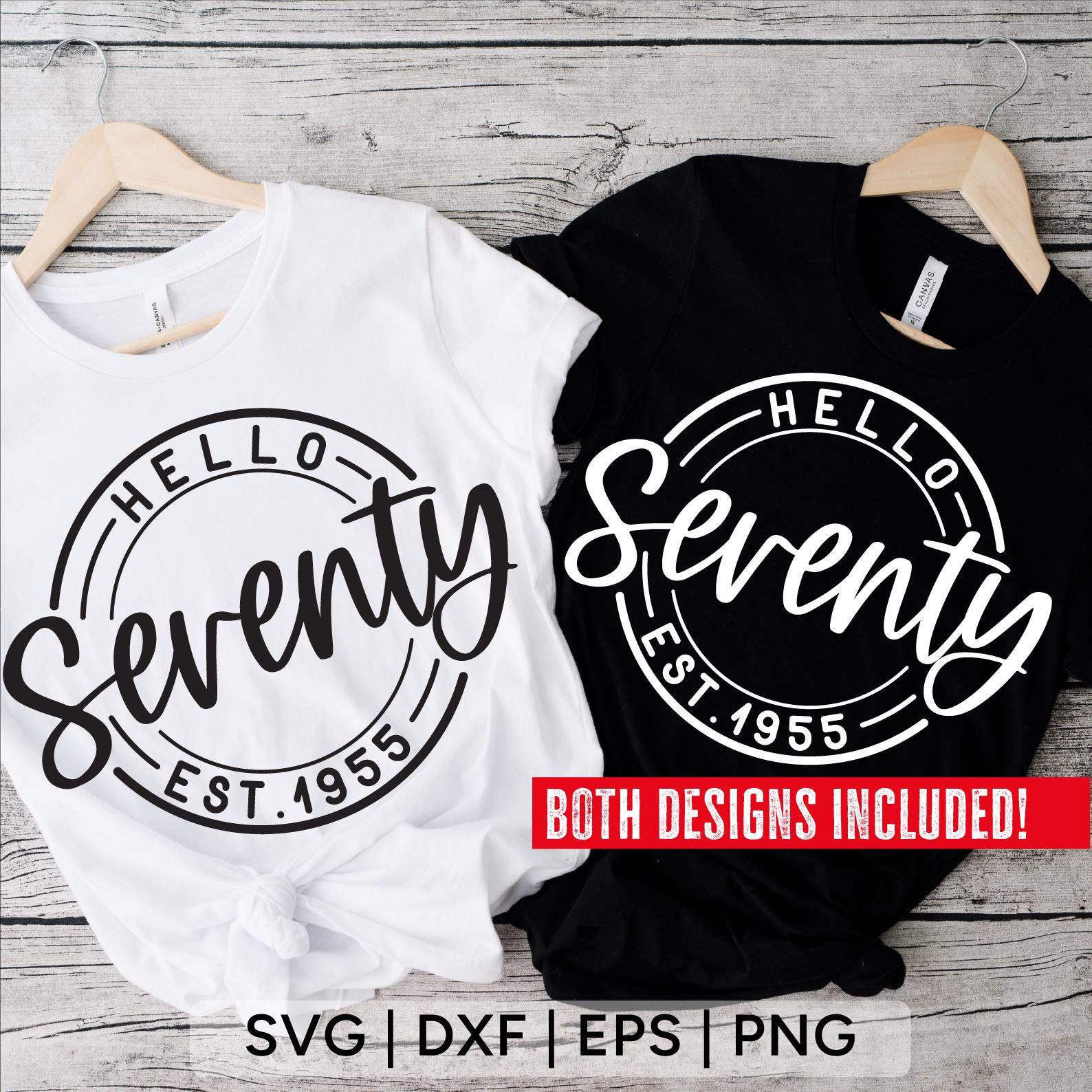 Hello Seventy SVG: 70th Birthday Shirt Design (digital Download) - Etsy