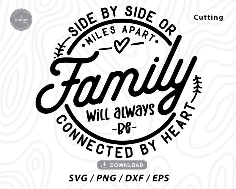 Family Svgside by Side or Miles Apart Family Will Always Be - Etsy