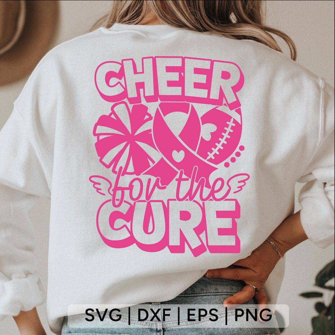 Cheer for the Cure SVG: Cancer Awareness, Cheer Mom Shirt (digital ...