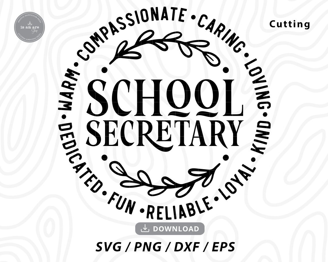 School Secretary Svgteacher Svgteacher Shirt Svgschool - Etsy