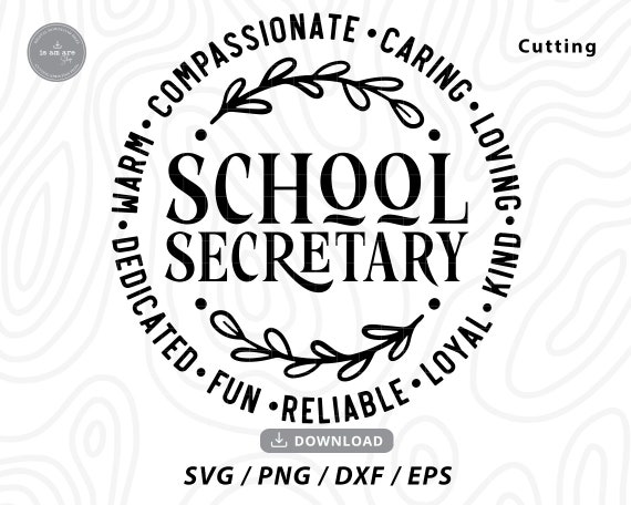 School Secretary Svgteacher Svgteacher Shirt Svgschool - Etsy