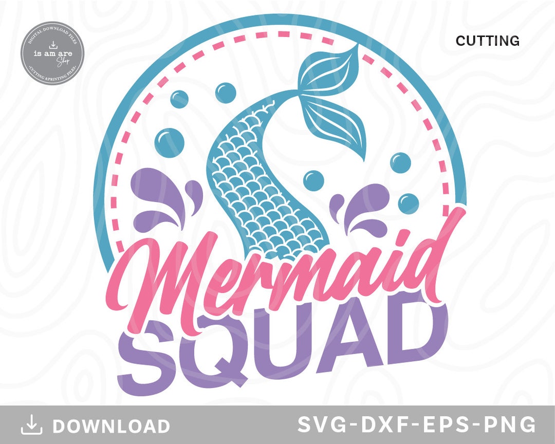 Mermaid Squad SVG, Mermaid Birthday Squad Svg,mermaid Svg, Summer Svg ...