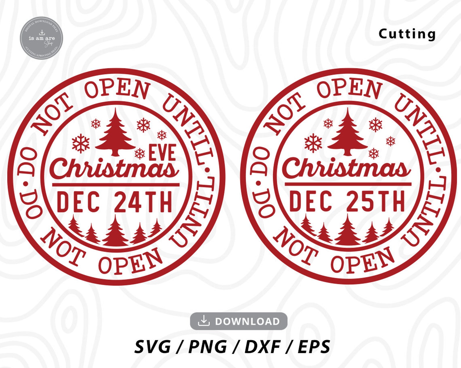 Do Not Open Until Christmas Tag SVG: Christmas Eve, Cricut Files ...