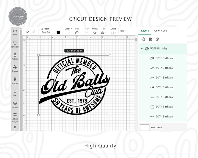 50th Birthday SVG Official Member the Old Balls Club Est - Etsy