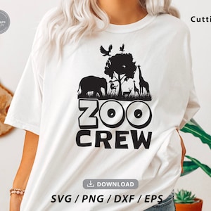 Zoo Crew SVG: Safari Animals, Teacher Shirt Design (digital Download ...