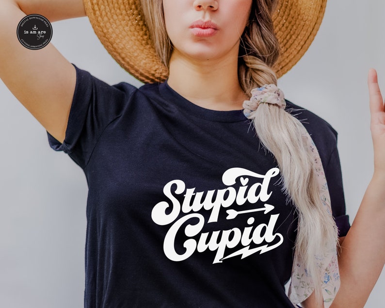 Stupid Cupid SVG: Funny Valentine's Day Shirt Design (digital Download ...