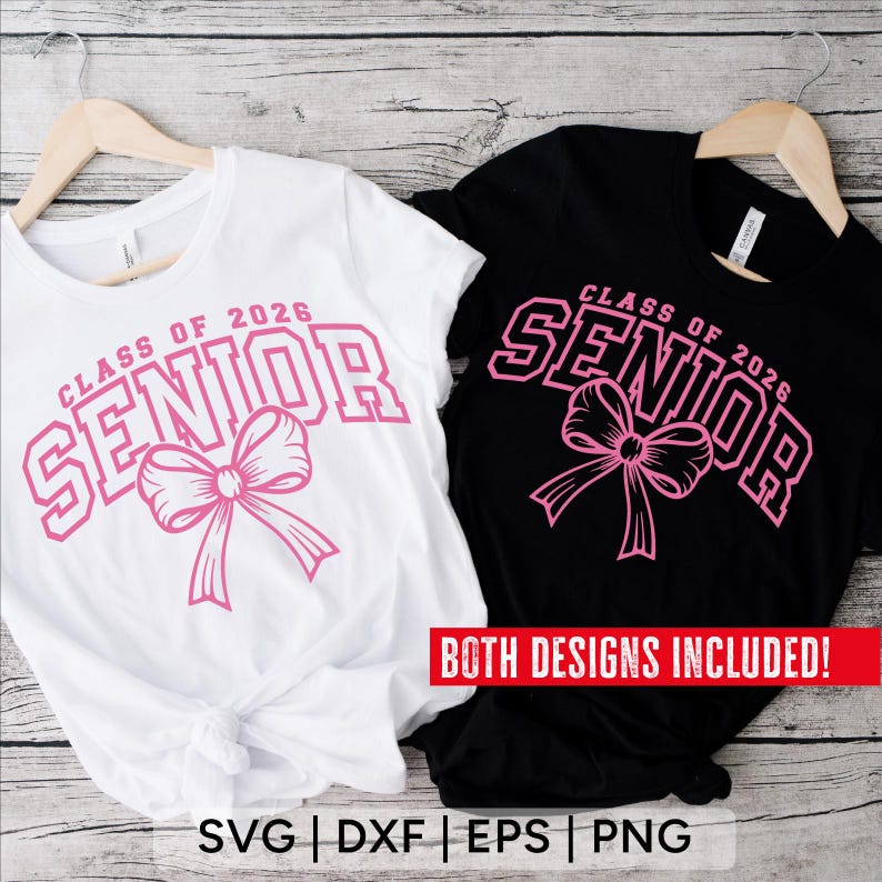 Coquette Senior 2026 SVG: Pink Bow Graduation Design (digital Download ...