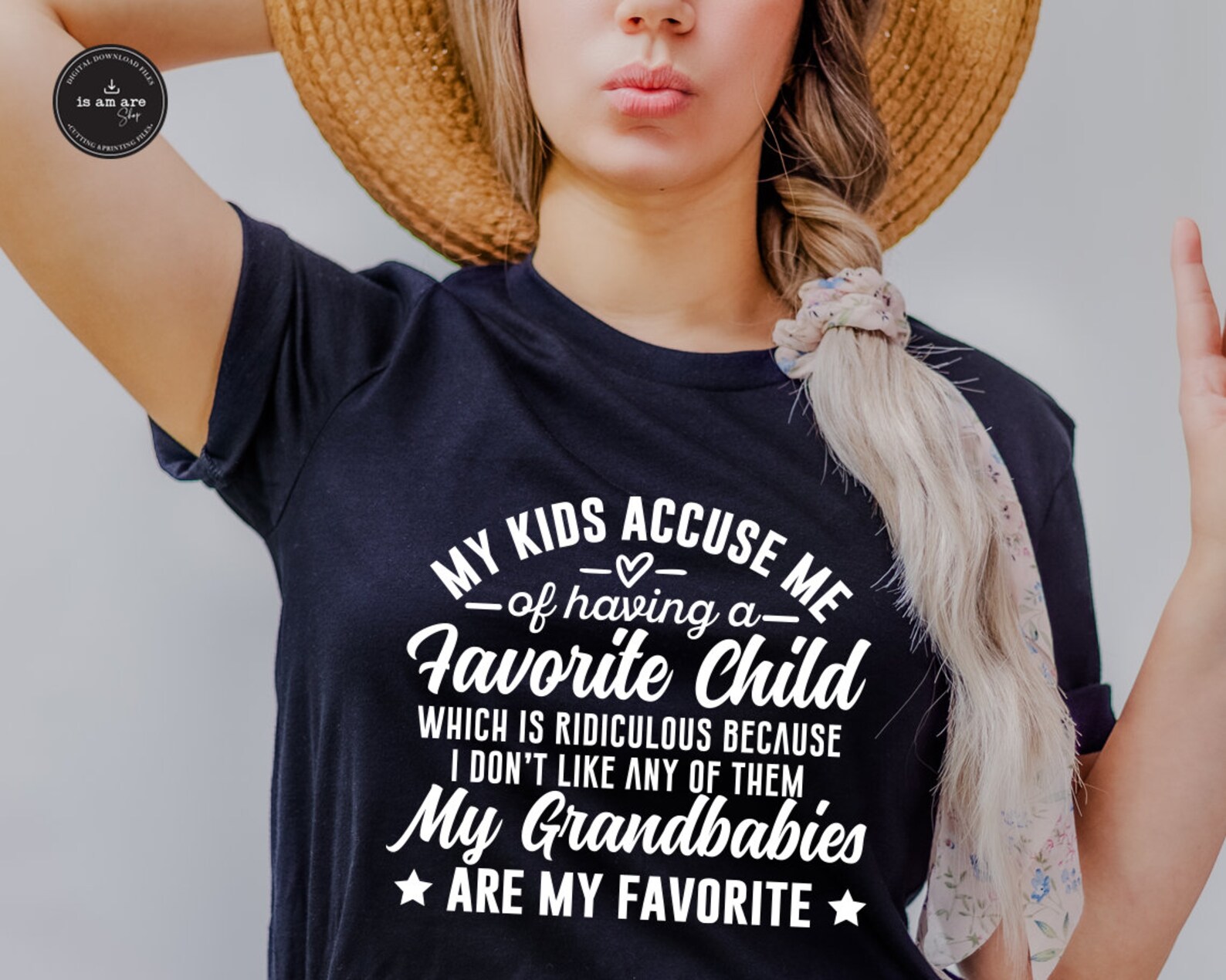 Favorite Child Grandbabies SVG: Grandma Grandpa Shirt Design (digital ...