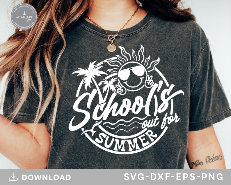 School's Out for Summer SVG: Teacher Shirt Design (digital Download) - Etsy