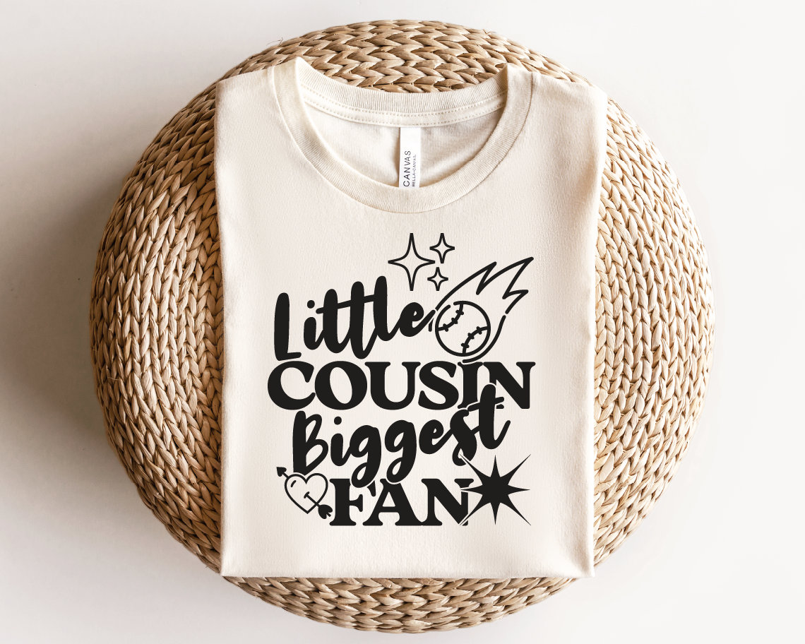 Little Cousin Biggest Fan Svg,baseball Cousin Svg,little Cousin Svg ...