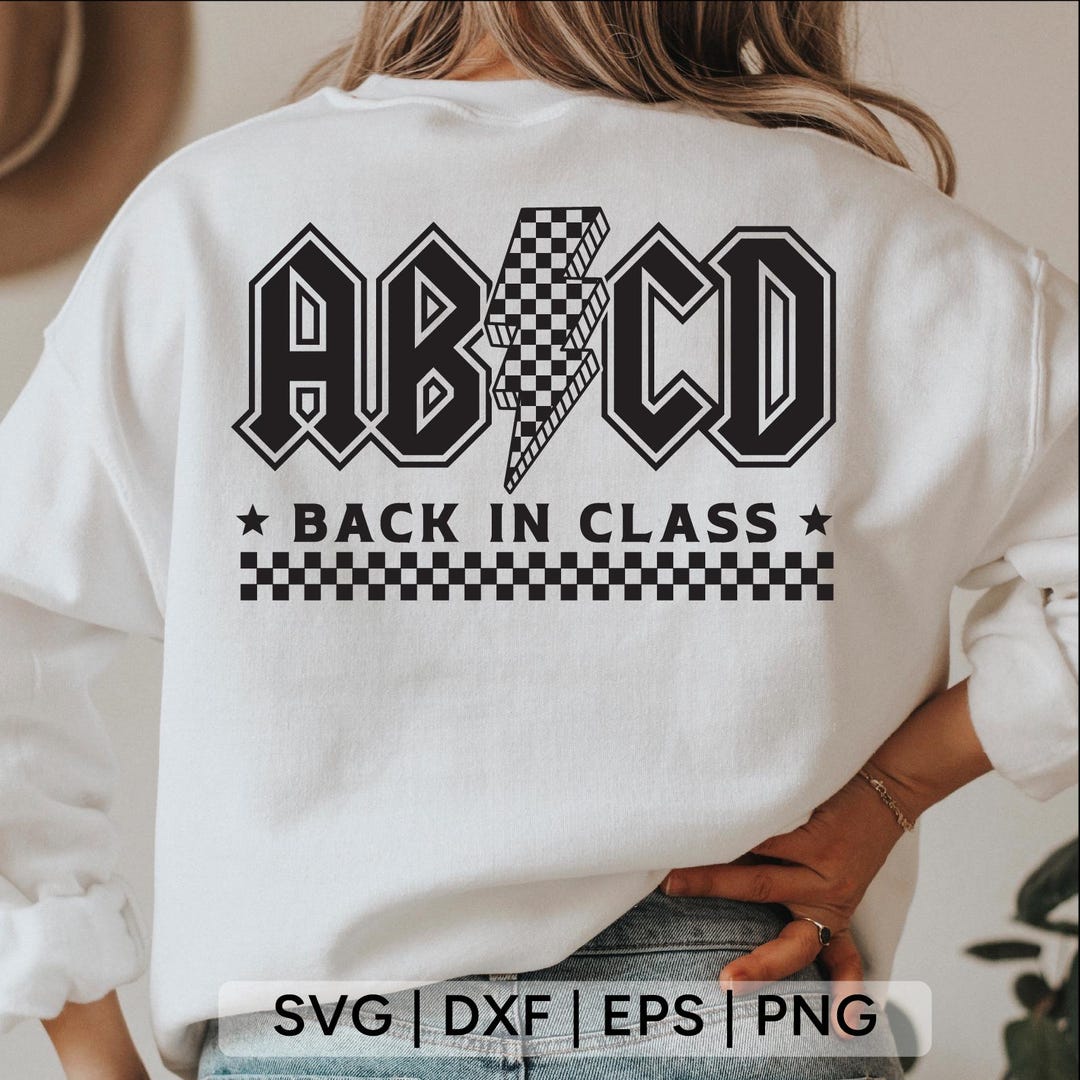 ABCD Back in Class SVG: Teacher Shirt Design (digital Download) - Etsy