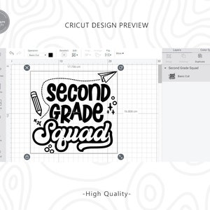 Second Grade Squad Svg,2nd Grade Svg,back to School Svg,teacher Svg ...