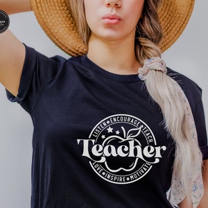 Teacher Appreciation Svg ,teacher SVG, Teach Love Inspire, Listen ...