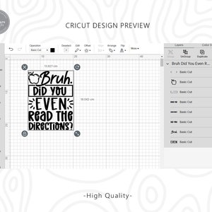 Bruh Did You Even Read the Directions Svg ,back to School Svg,funny ...