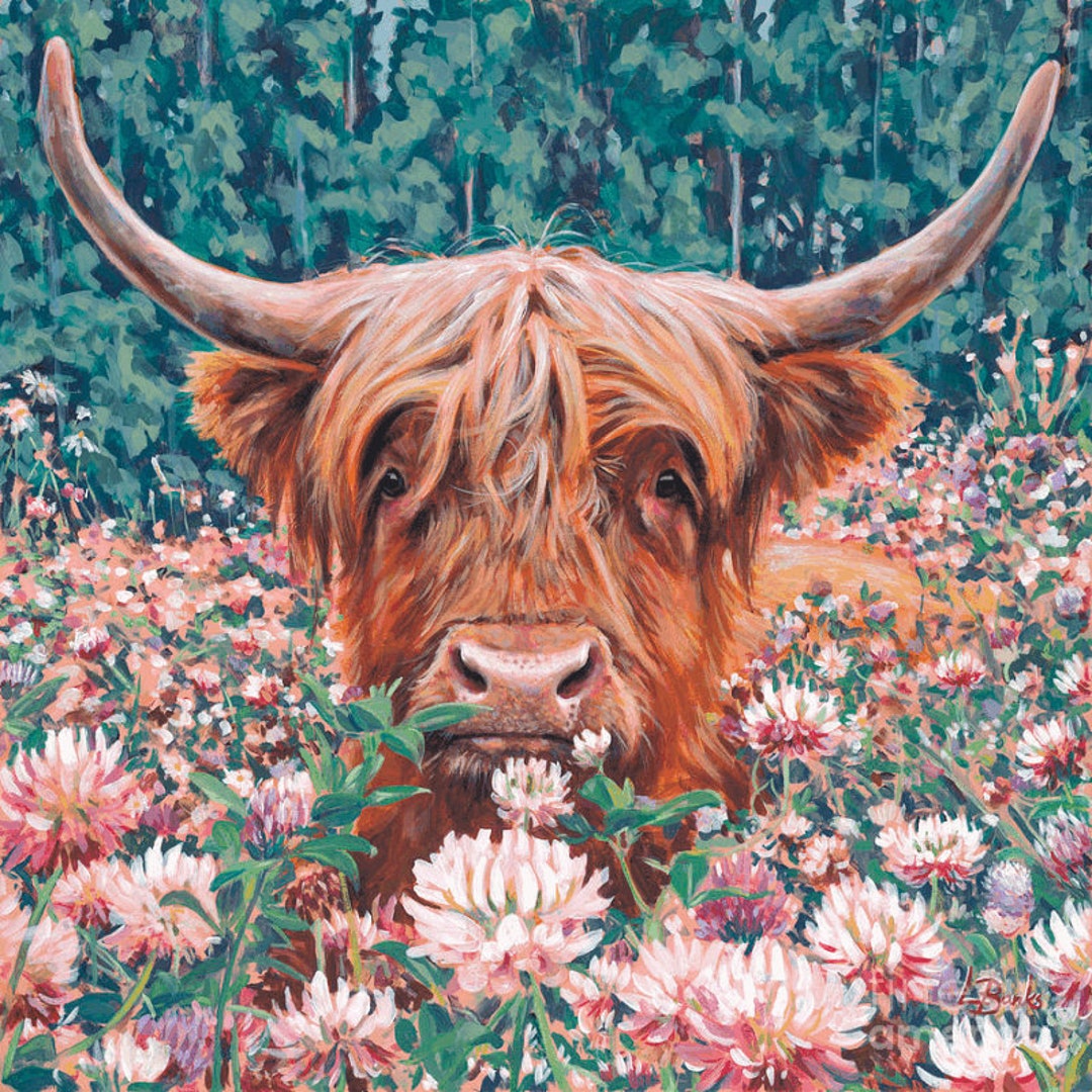 Décoration murale sur toile vache Highland, décoration d'intérieur ...