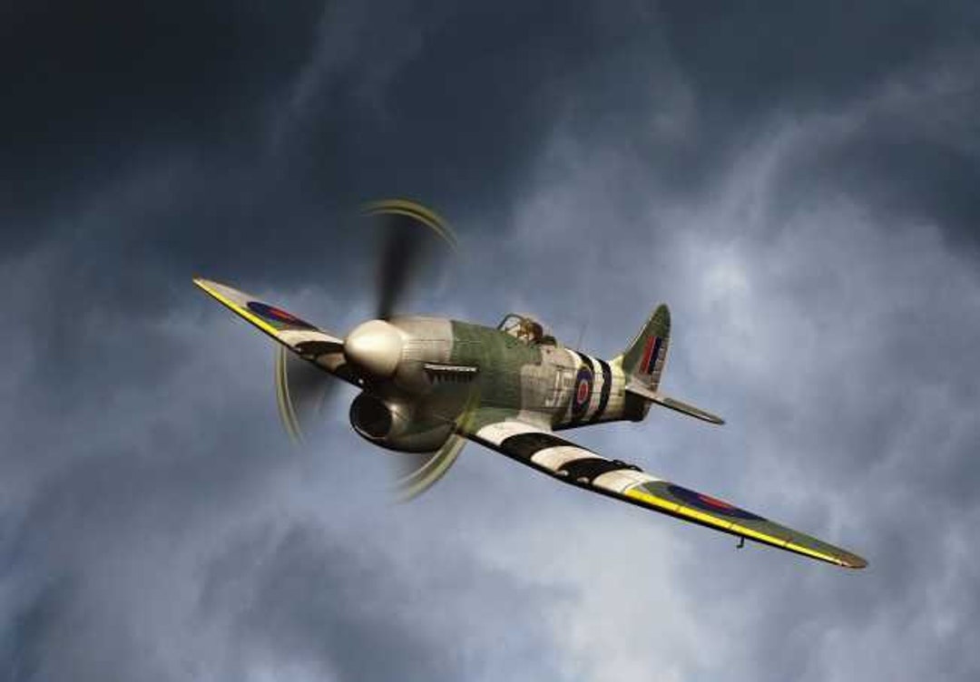 Art mural sur toile imprimée Spitfire War Plane tendue sur un cadre en ...