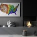 USA Color Elevation Map (contiguous States) With State Boundaries - Etsy