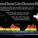 USA Color Elevation Map (contiguous States) With State Boundaries - Etsy