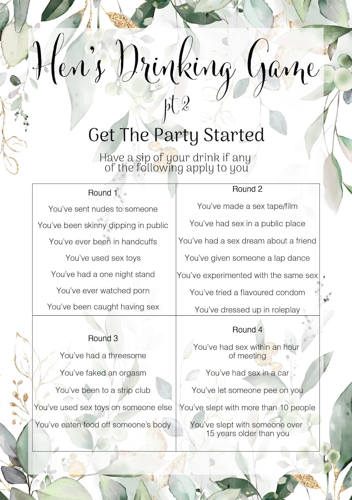 Printable Hen Games, Printable Bachelorette Games, Instant Download ...