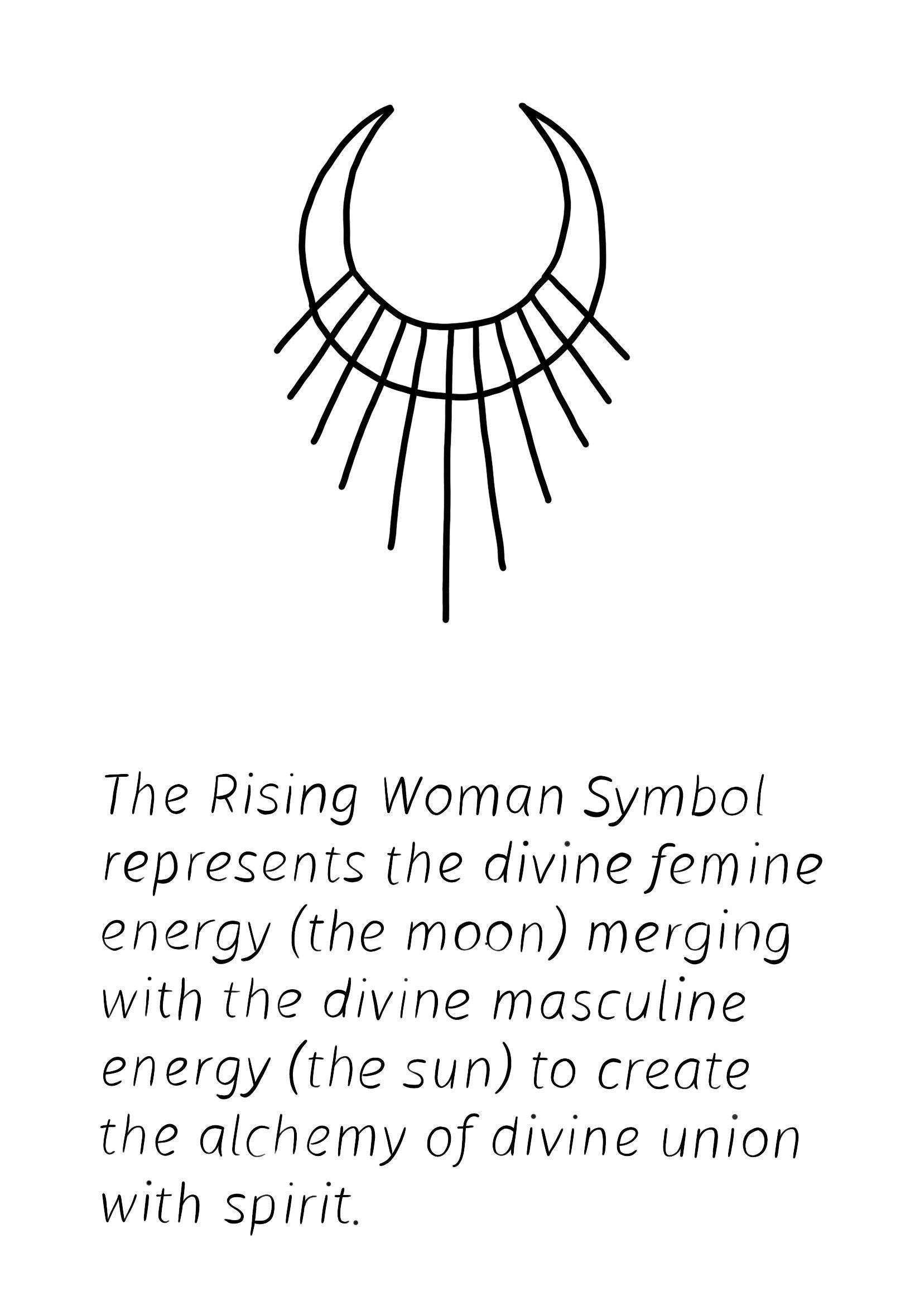 The Rising Woman Symbol Print, Modern Line Drawing, Symbol Art Print ...