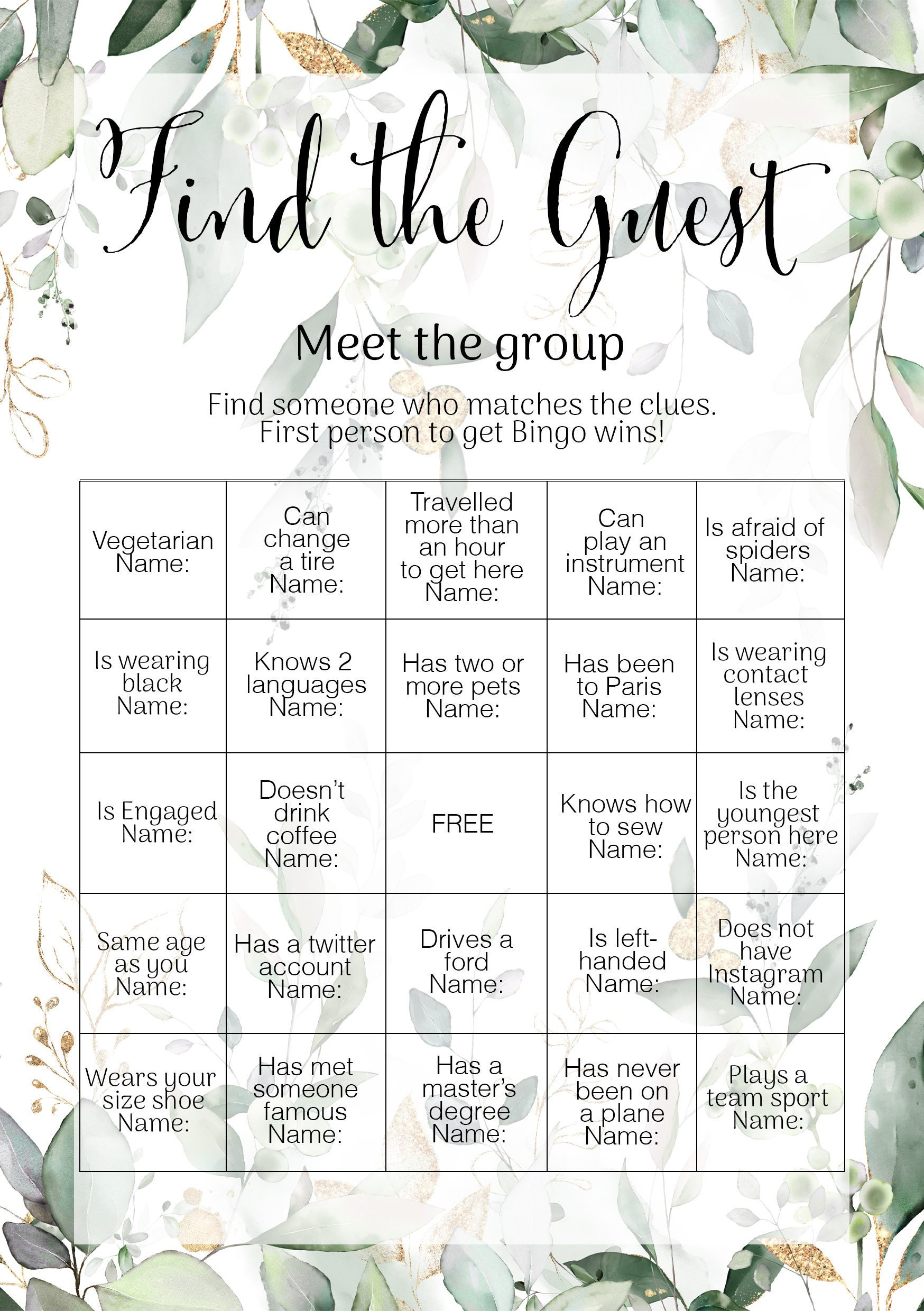 Printable Hen Games, Printable Bachelorette Games, Instant Download ...