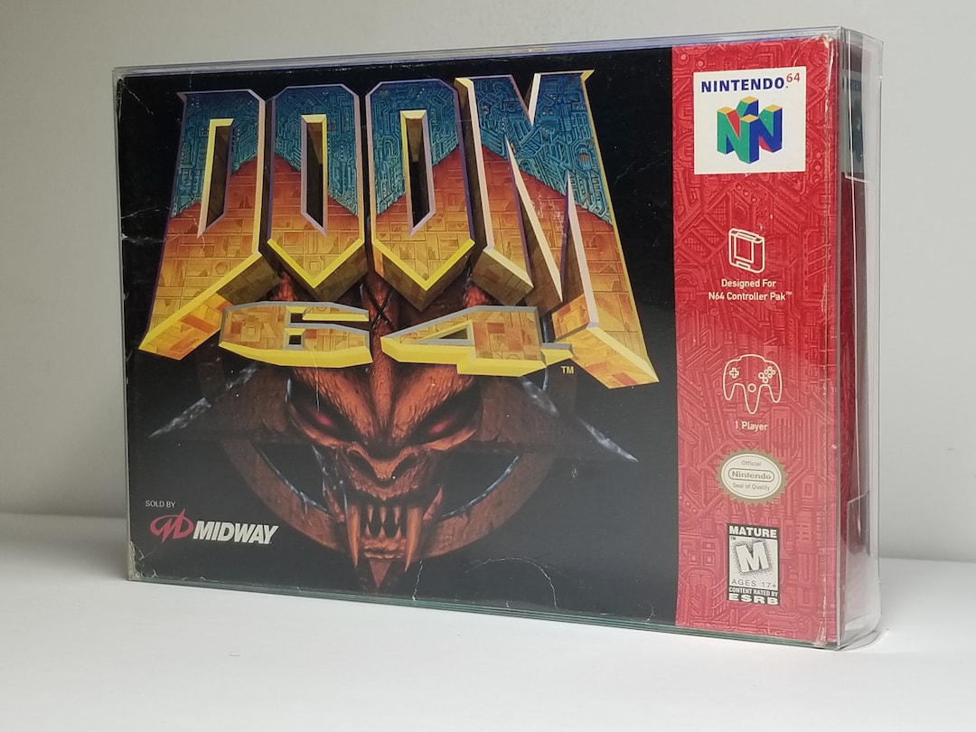 Doom 64 Nintendo 64 N64 Authentic Video Game Complete Cib Black Label ...