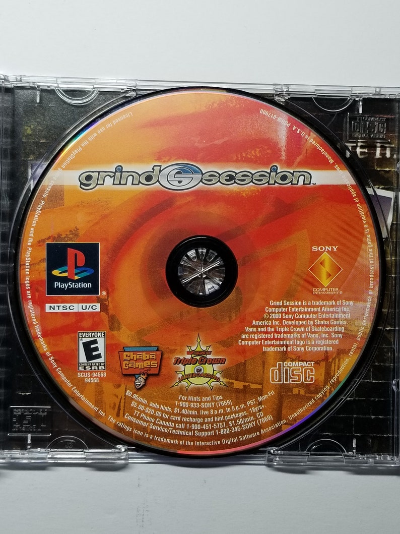 Grind Session Playstation 1 PS1, PSX Authentic Video Game Complete ...