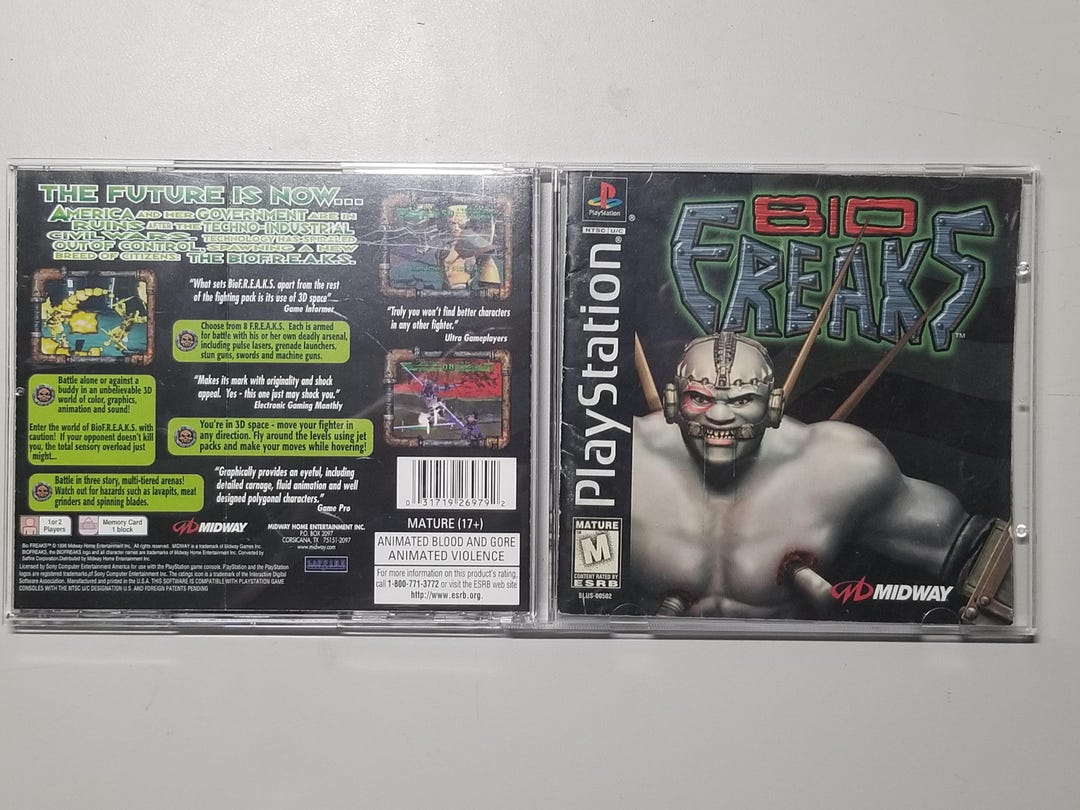 Biofreaks Playstation 1 PS1, PSX, PS2 Authentic Video Game Kombat ...