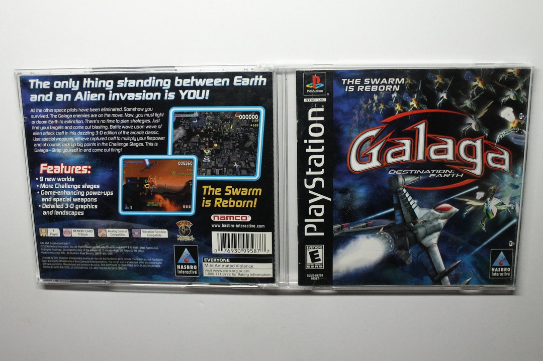 Galaga Destination Earth Playstation 1 PS1, PSX CIB Game Complete CIC ...