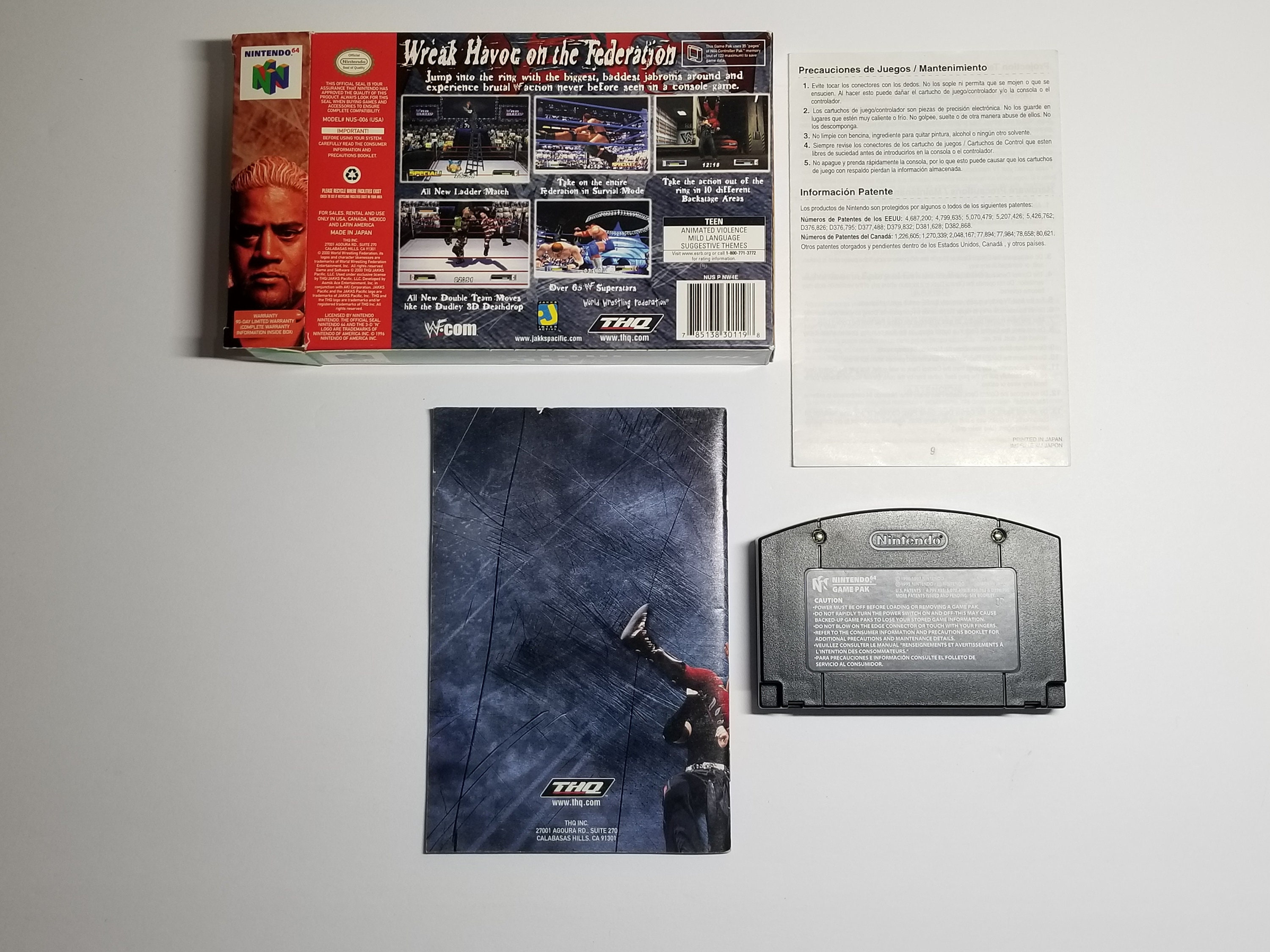 WWF No Mercy Nintendo 64 N64 Authentic Video Game Complete CIB Role ...