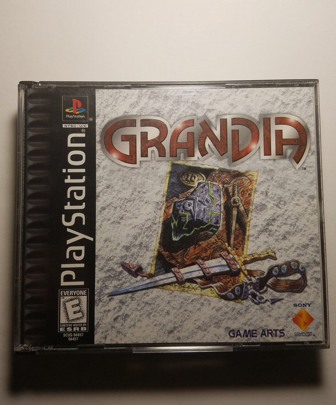 Grandia Playstation 1 PS1, PSX Authentic Video Game Complete CIB Black ...