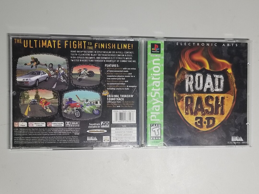 Road Rash 3D Playstation 1 PS1, PSX, PS2 Authentic Video Game CIB ...