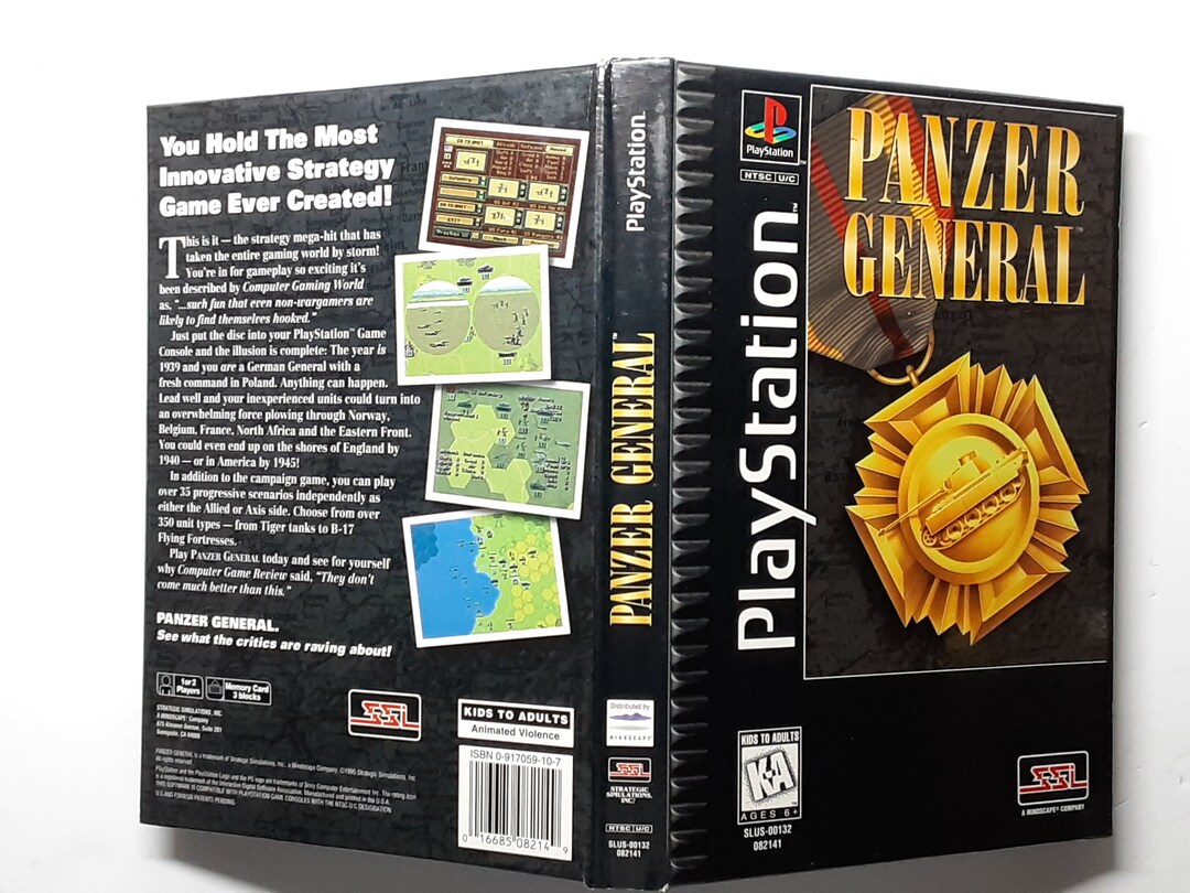 Panzer General Playstation 1 PS1, PSX long Box Authentic Video Game CIB ...