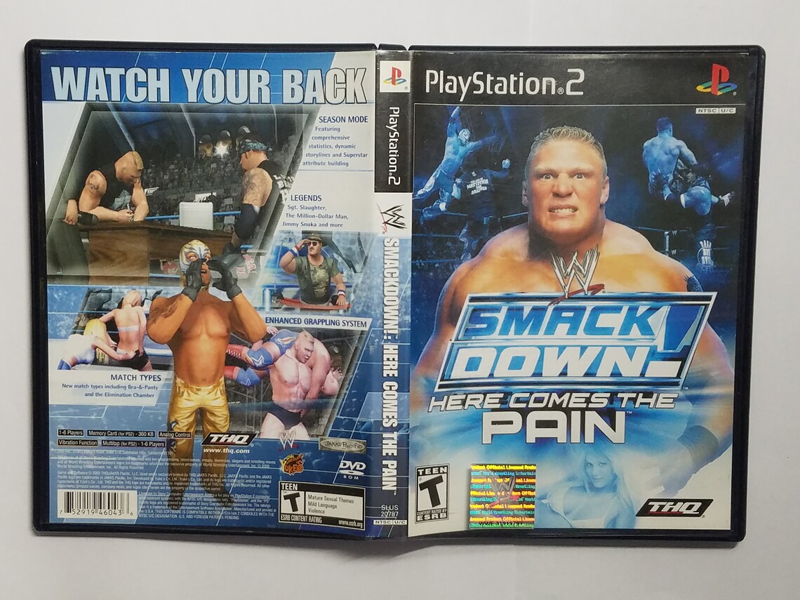 WWE Smackdown Here Comes the Pain Game Playstation 2 PS2 - Etsy UK