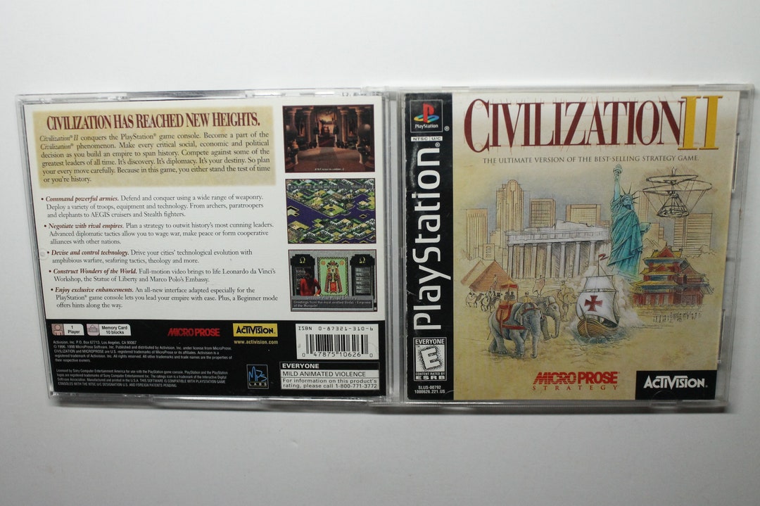 Civilization II Playstation 1 PS1, PSX CIB Game Complete Cic Tested and ...