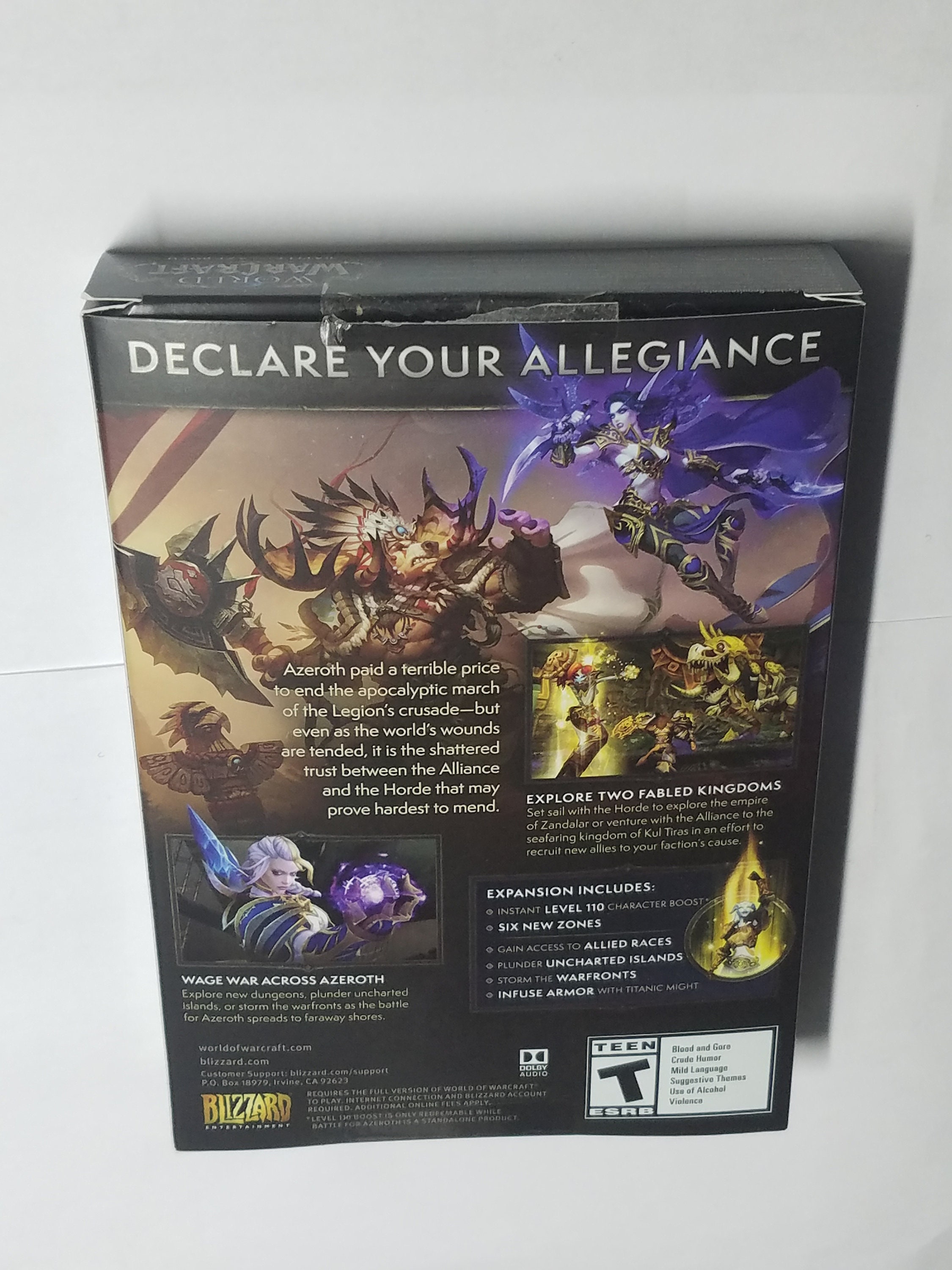 World of Warcraft Battle for Azeroth windows, PC Big Box Shelf Candy ...
