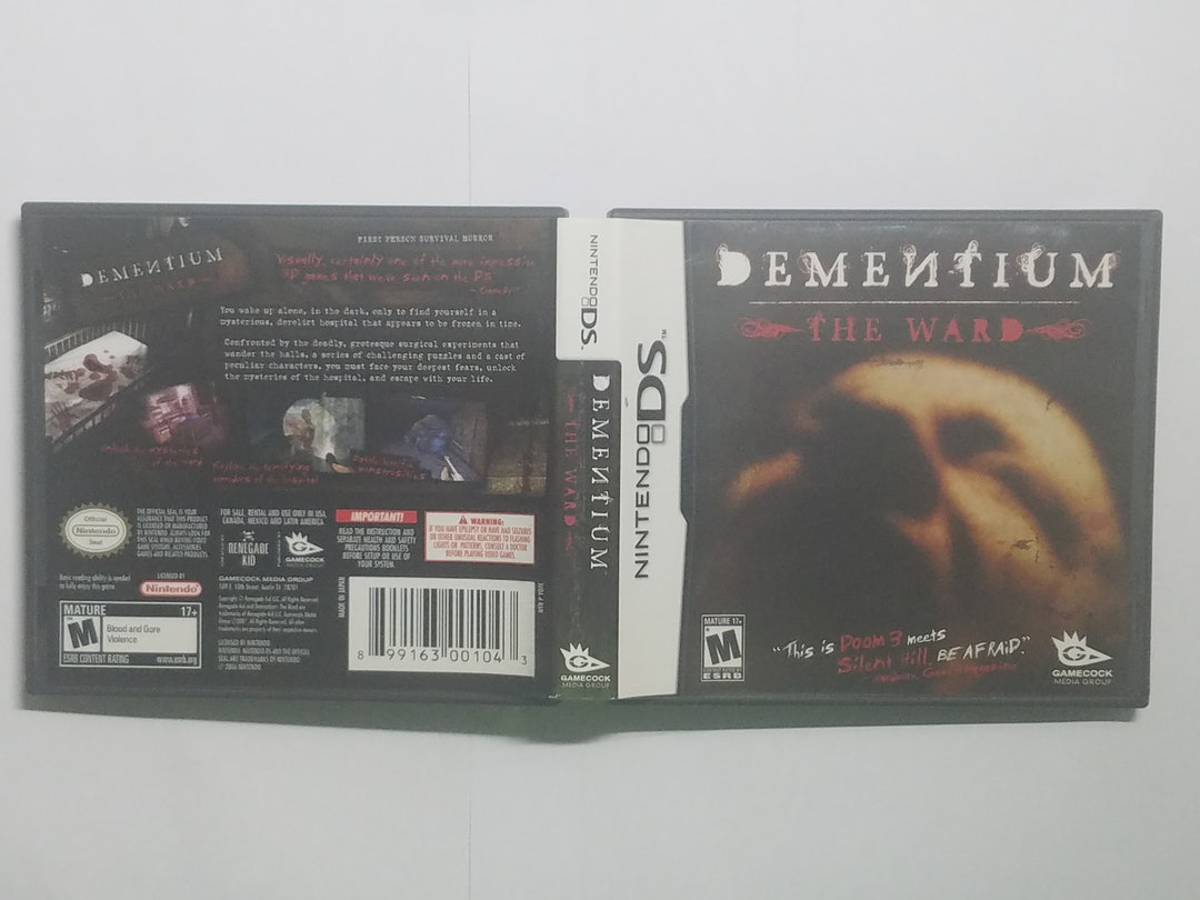 Dementium the Ward Authentic Clean Game Complete CIB Game Nintendo DS ...