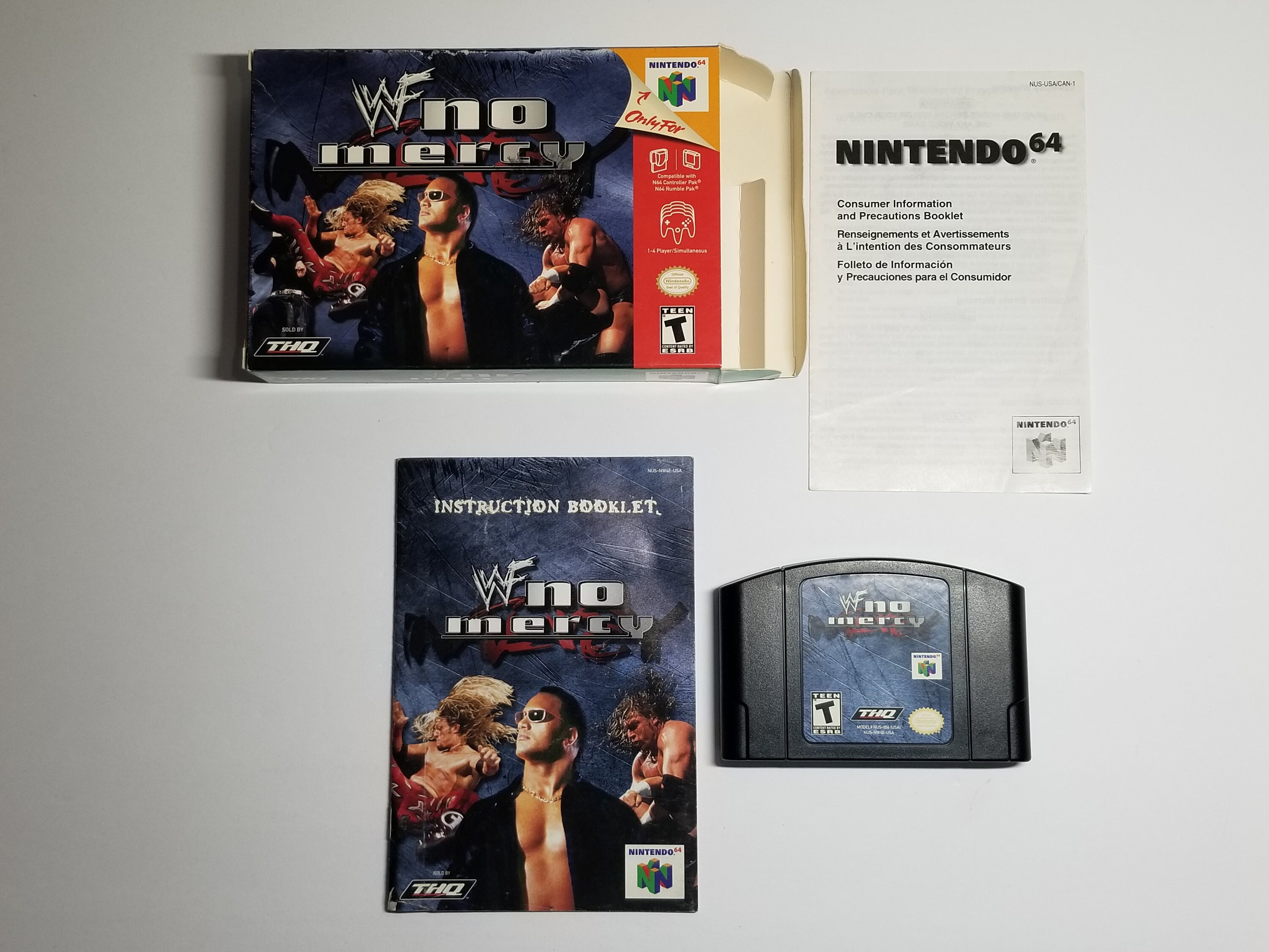 WWF No Mercy Nintendo 64 N64 Authentic Video Game Complete CIB Role ...