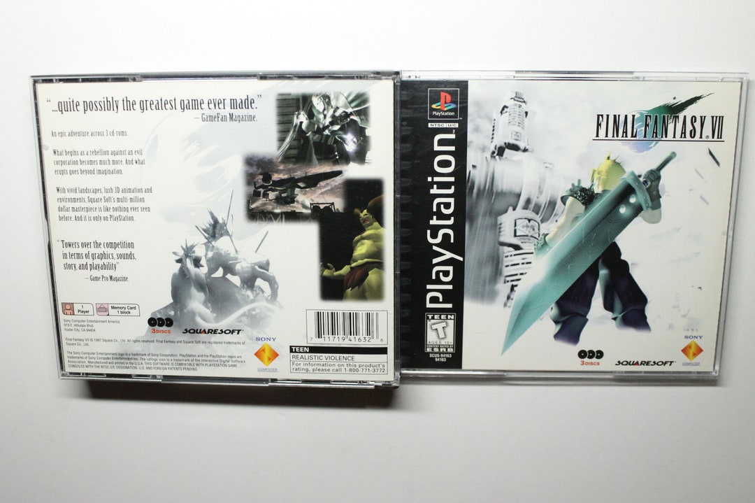 Final Fantasy VII Playstation 1 PS1, PSX Authentic Video Game Tested ...