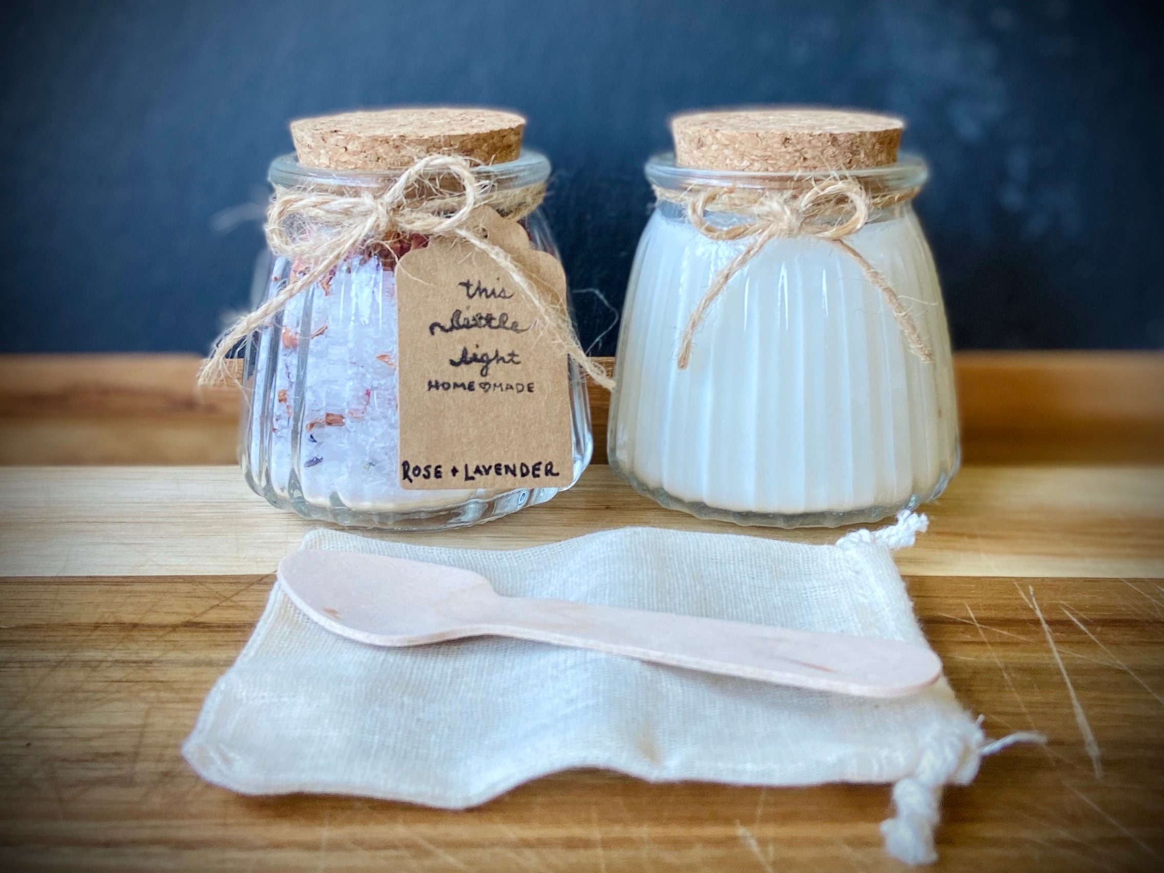 Relaxing Aromatherapy Gift Set Hand-poured Candle and Herbal Bath Tea ...