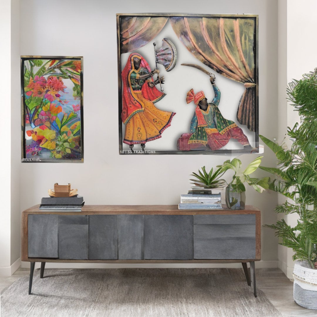 SS Traditions Rajasthan Art Wall Decor, arte de pared de metal indio ...